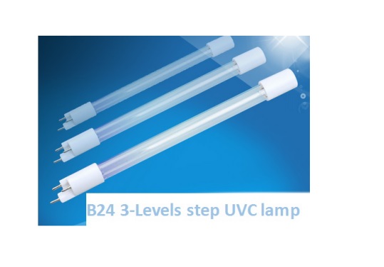 B24 3-levels step 4pin UVC lamp tubular T5 185nm(ozone) 254nm(non-ozone ...