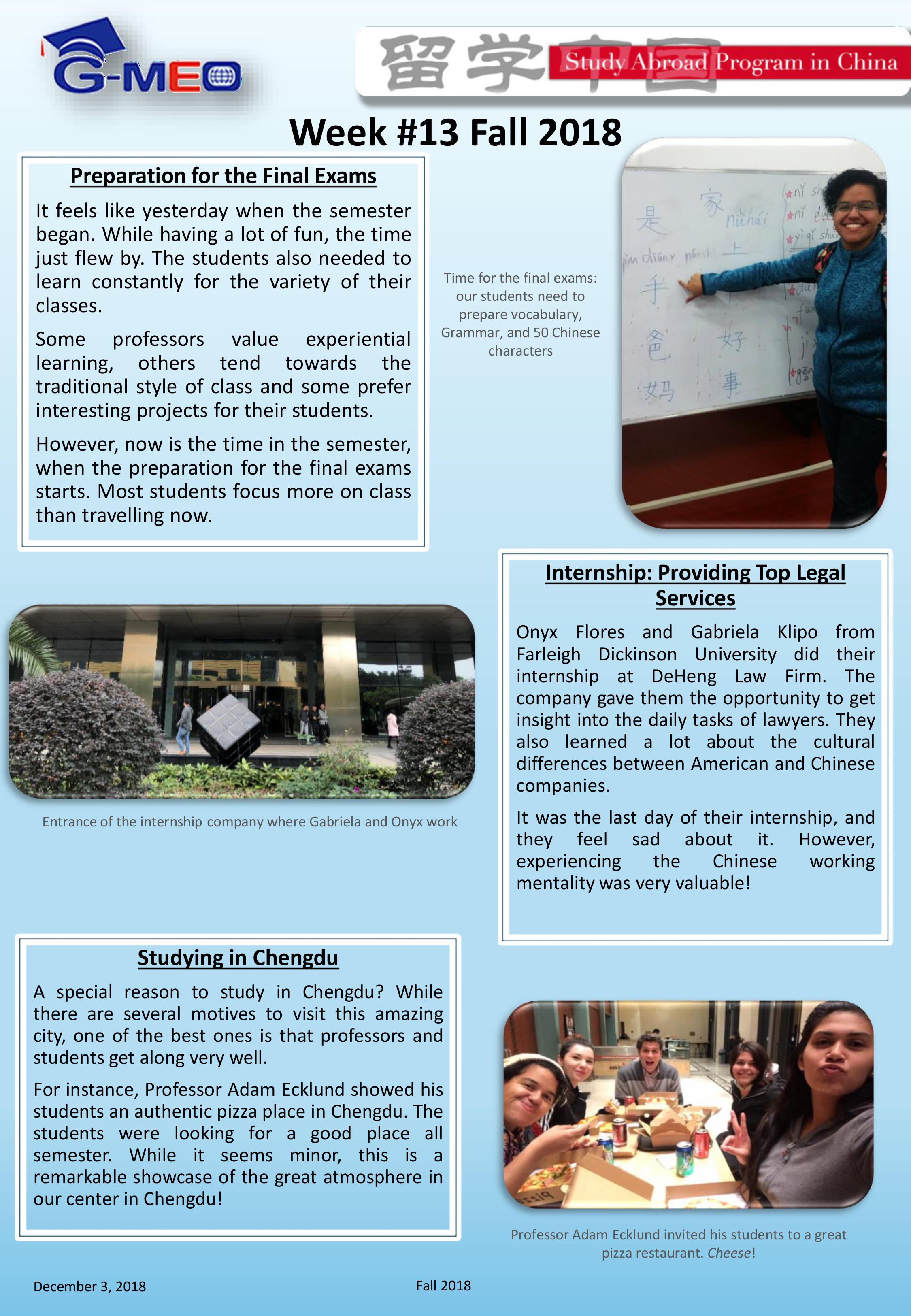 Newsletter - 2018 - Fall - Week 13-G-MEO极妙教育-美国大学暑校 & 暑期出国项目
