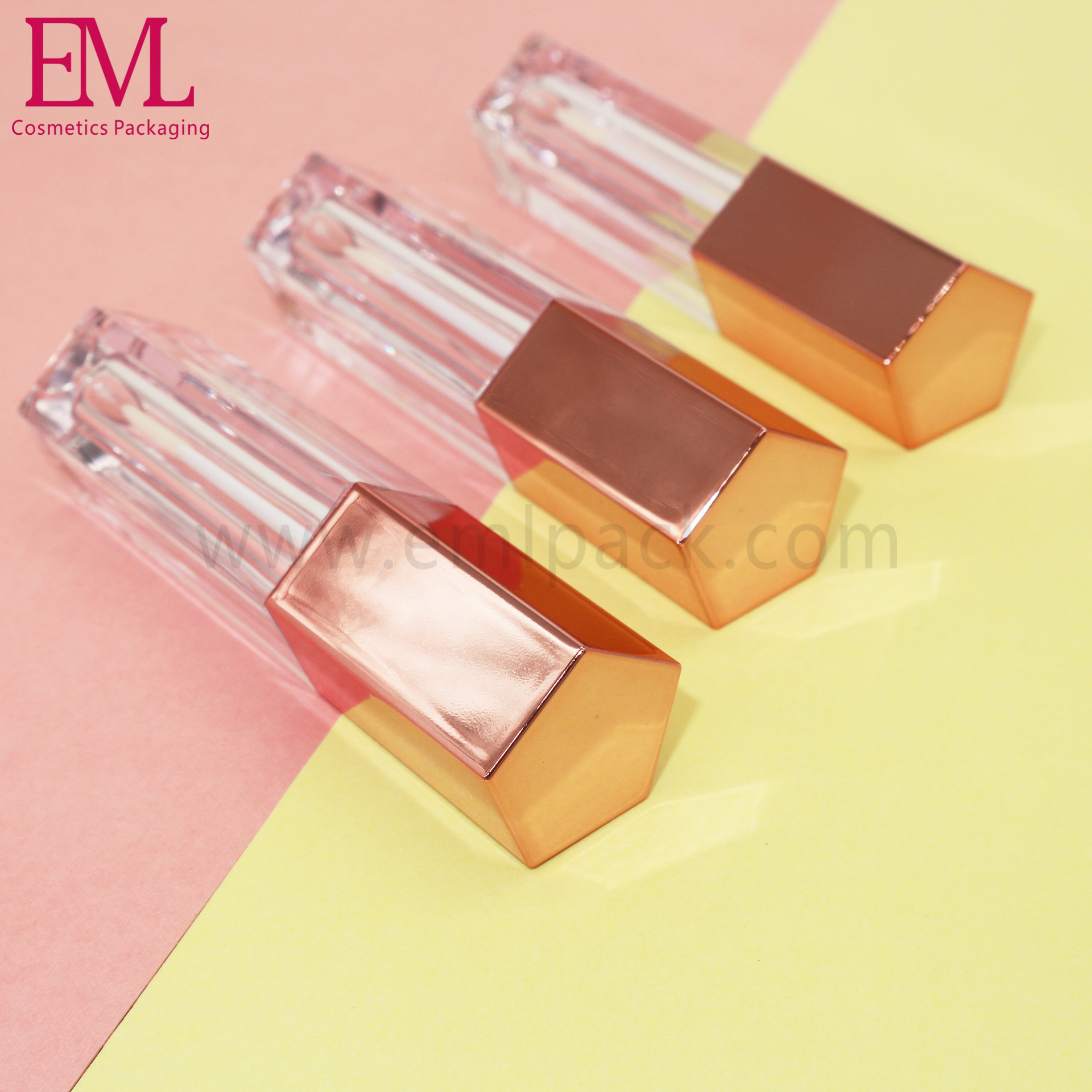 Five-edge shape lip gloss tube 4ml transparent injection bottle lip ...