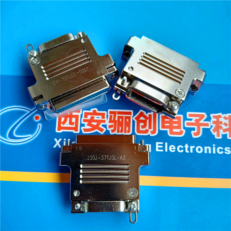 J30J-37TJSL-A3带尾夹微矩形连接器 接插件公母头 焊接插头插座-西安骊创电子科技有限公司