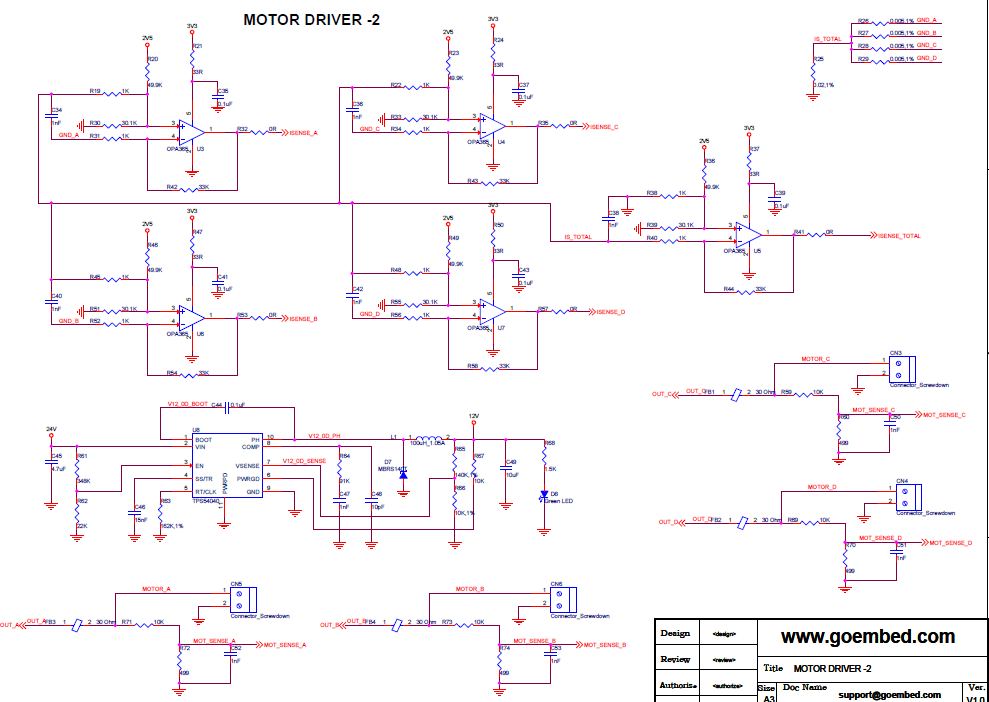 CM6F核心板-基于TI DRV8412的马达驱动硬件参考设计-赛普盛科技