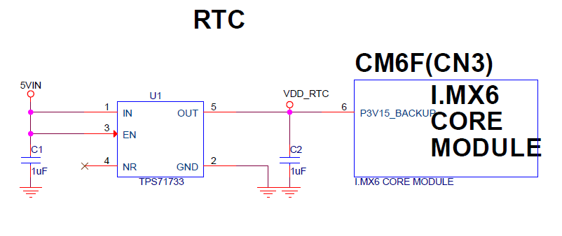 CM6F核心板--RTC的参考硬件设计-赛普盛科技