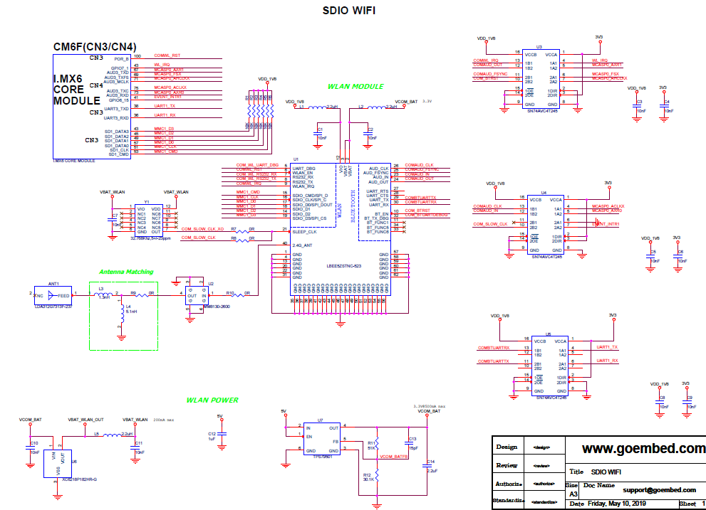 CM6F核心板-基于Murata LBEE5ZSTNC-523的WIFI硬件参考设计-赛普盛科技