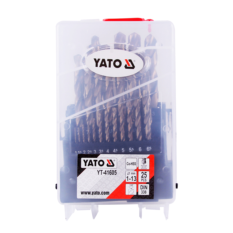 25件套全磨制含钴麻花钻组套-YATO中国—易尔拓工具（上海）有限公司