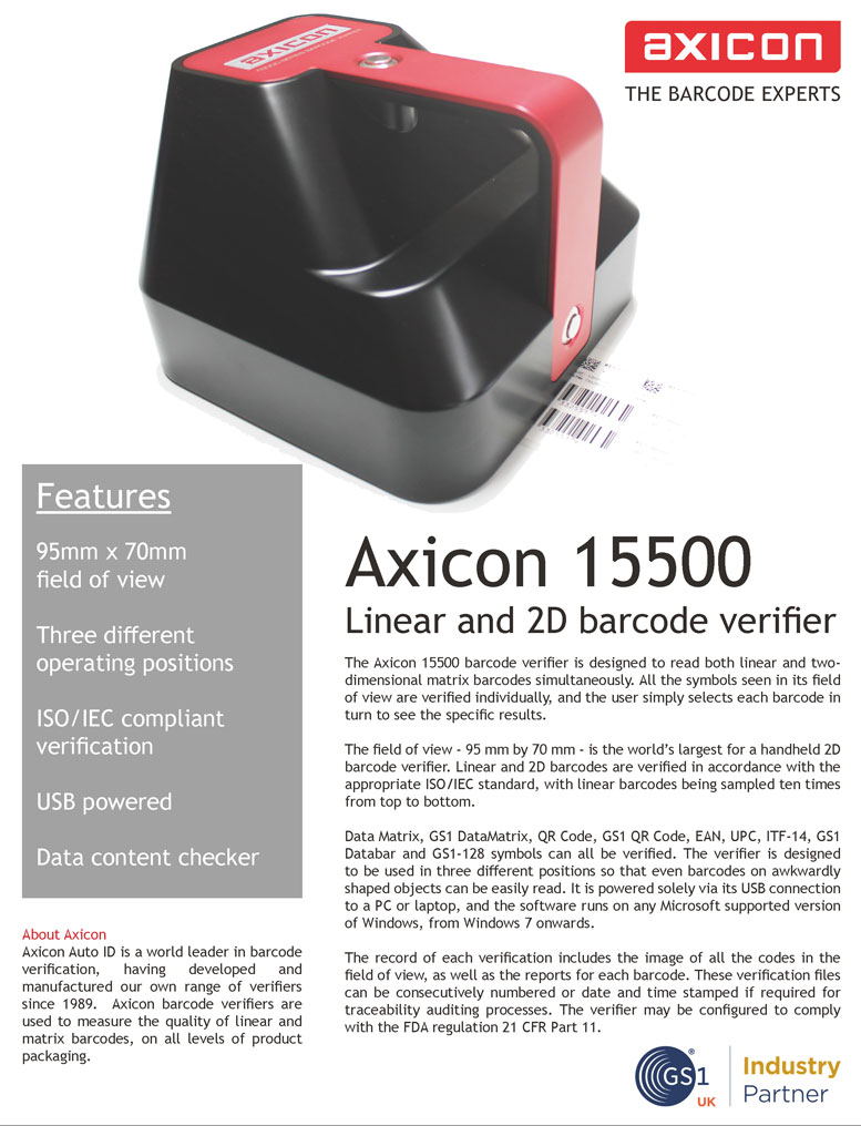 Axicon 15500 Series Barcode Verifier