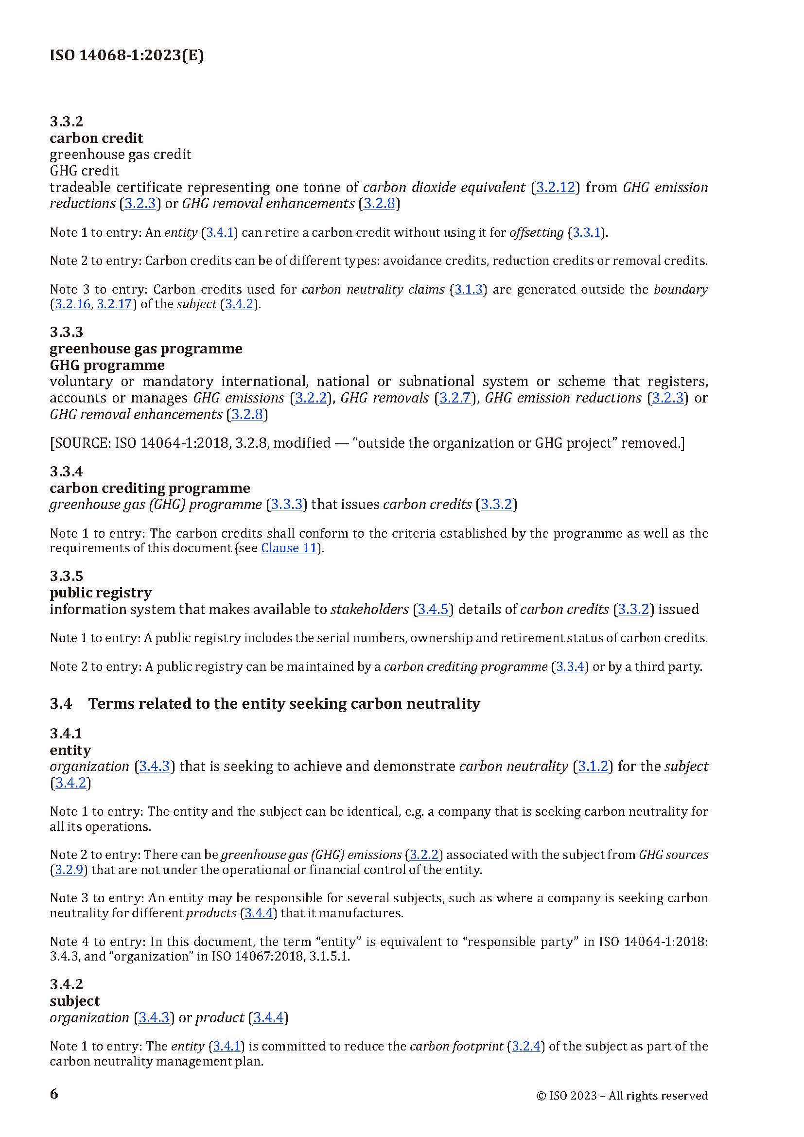 国际碳中和标准：ISO 14068-1 碳中和（气候变化管理-向净零过度）-深圳碳中和生物燃气股份有限公司