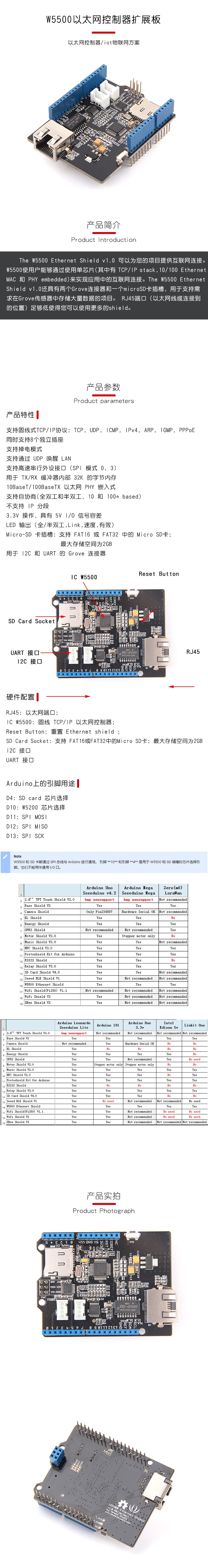 Arduino W5500扩展板-74965-深圳优信电子科技有限公司