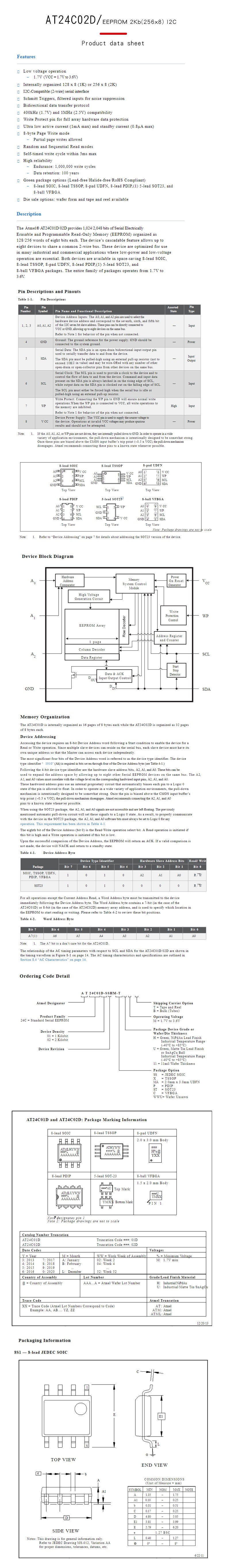 ATMEL/AT24C02D-SSHM-T/SOIC-8-63471-深圳优信电子科技有限公司
