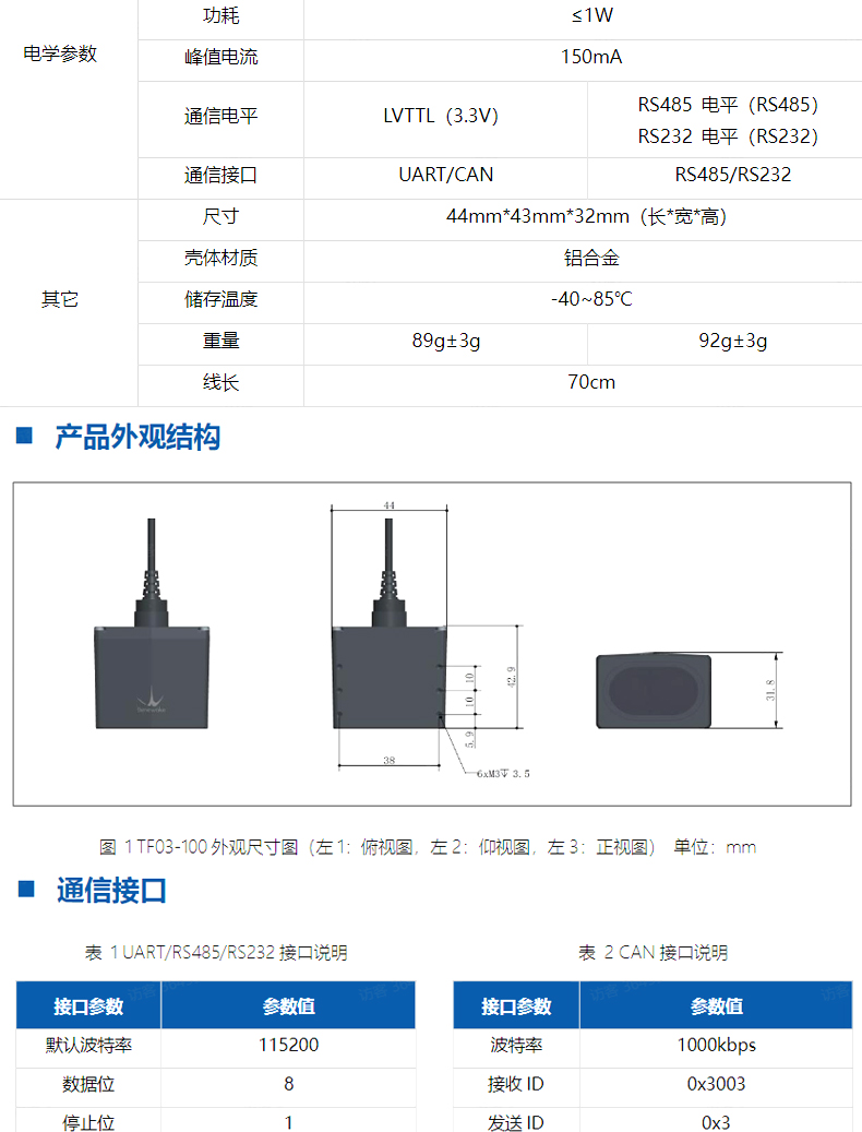 TF03-100(CAN)-86769-深圳优信电子科技有限公司