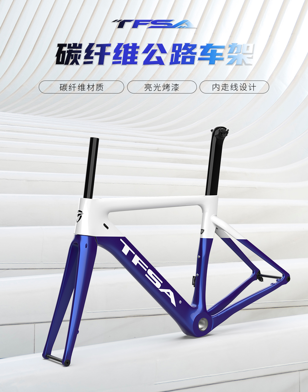 TFSA JH30 全碳纤维公路自行车架框架同轴碟刹版走内线送腕组-企业官网
