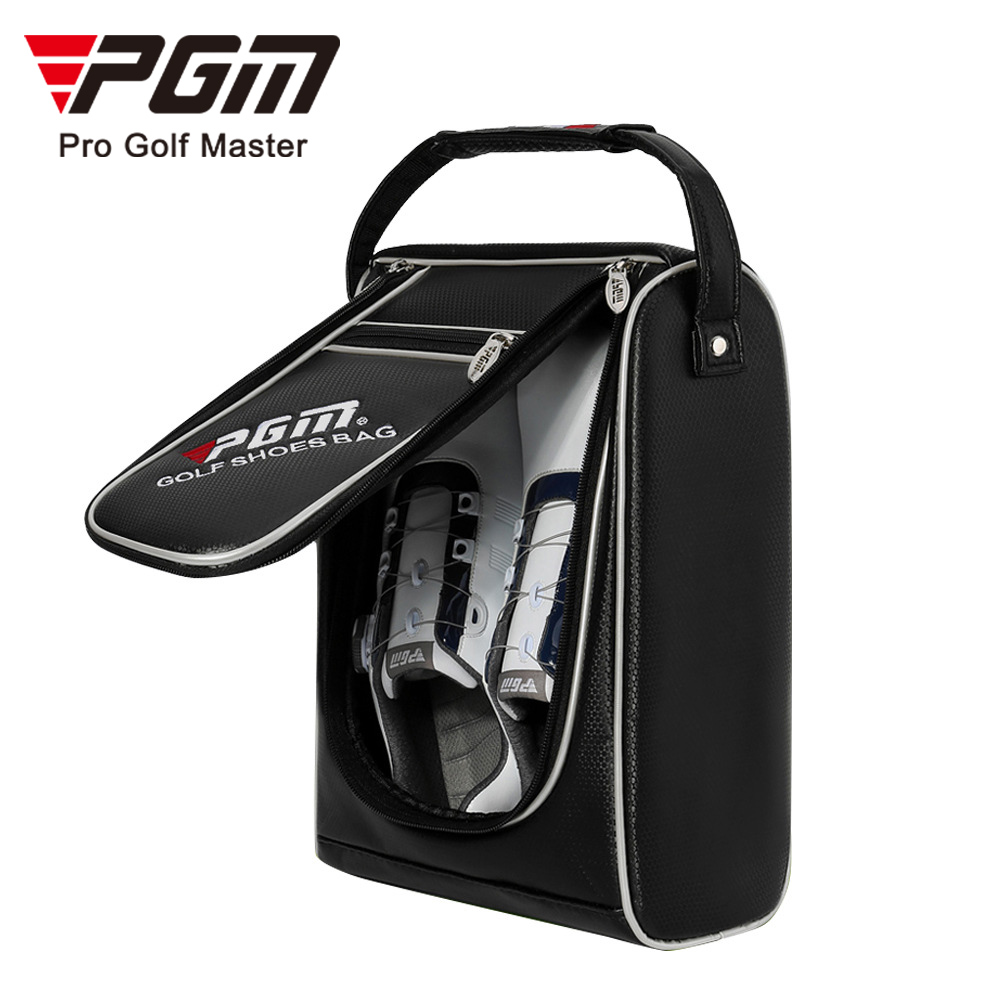 PGM XB003 Waterproof PU Portable big space Golf shoe bag-企业官网