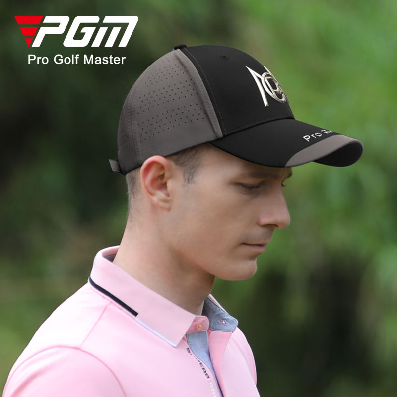 PGM MZ041 luxury custom mens front golf cap 3d logo black golf cap-企业官网
