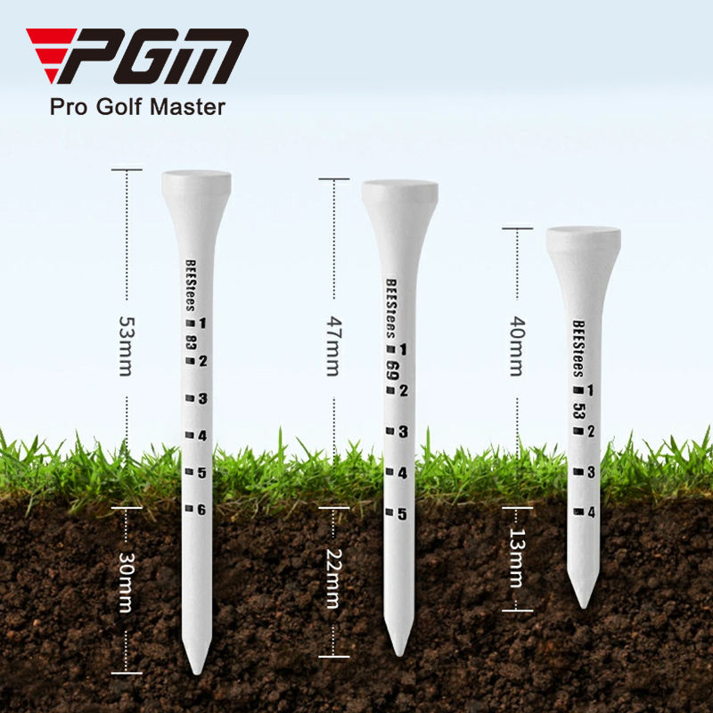 PGM QT029 30pcs one box white golf tees custom logo wood golf tee with ...