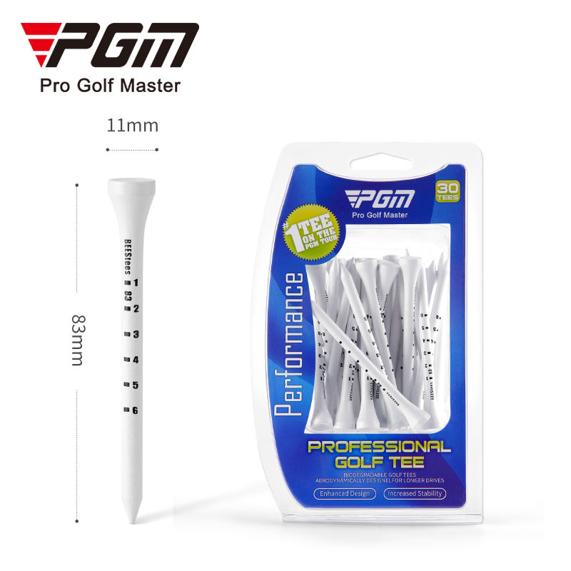 PGM QT029 30pcs one box white golf tees custom logo wood golf tee with ...