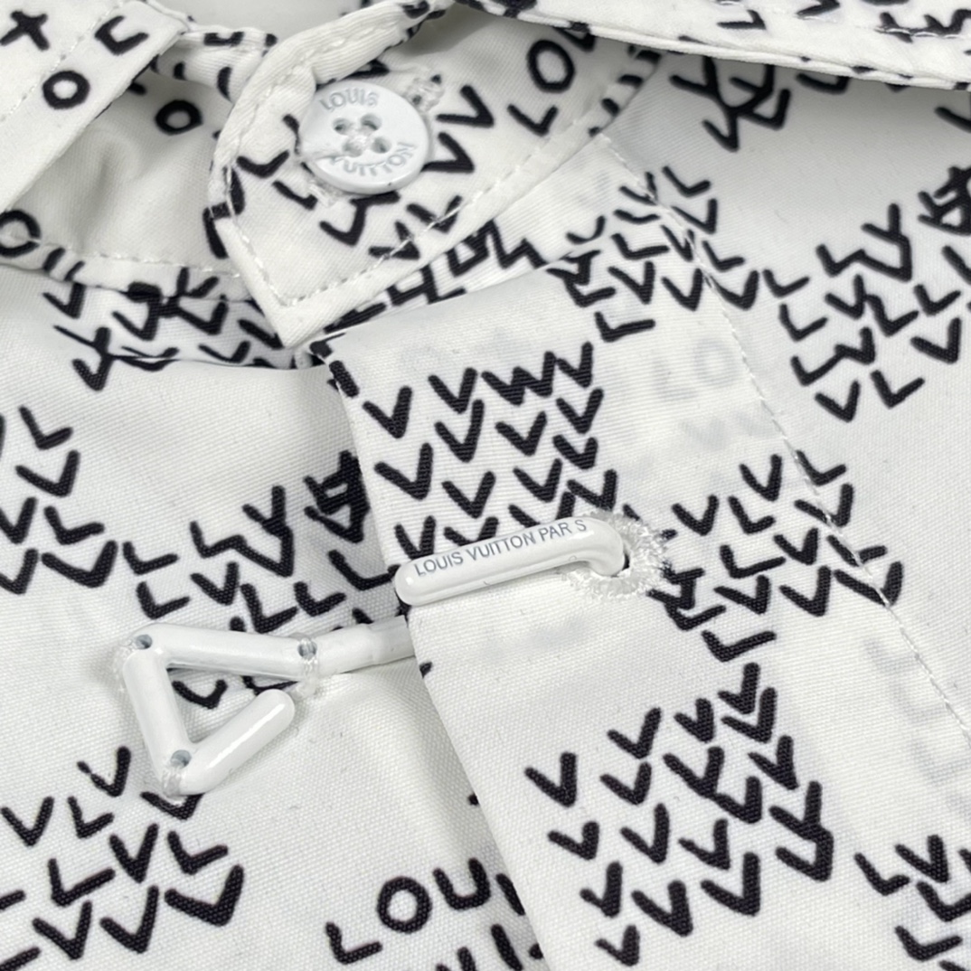 1v 22ss Damier零星散落印花长袖衬衫-GDF档口-潮流干货