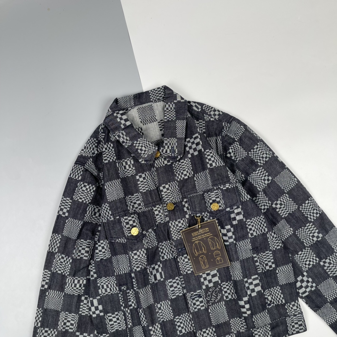 LV 21FW 棋盘格牛仔外套 -GDF档口-潮流干货