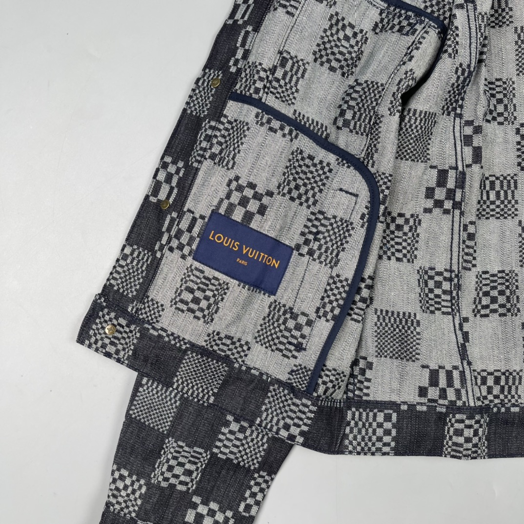 LV 21FW 棋盘格牛仔外套 -GDF档口-潮流干货