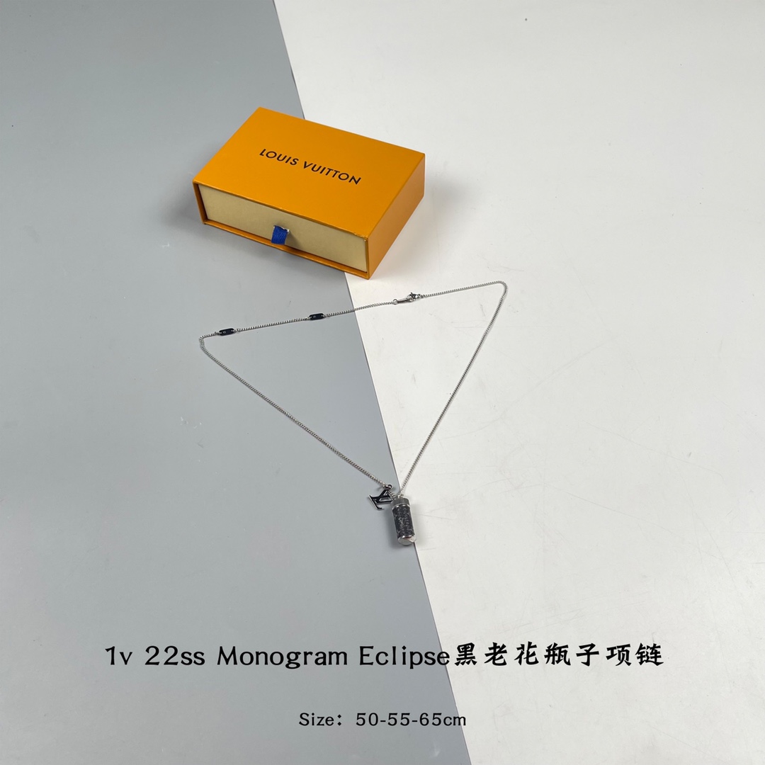 1v 22ss Monogram Eclipse黑老花瓶子项链 -GDF档口-潮流干货