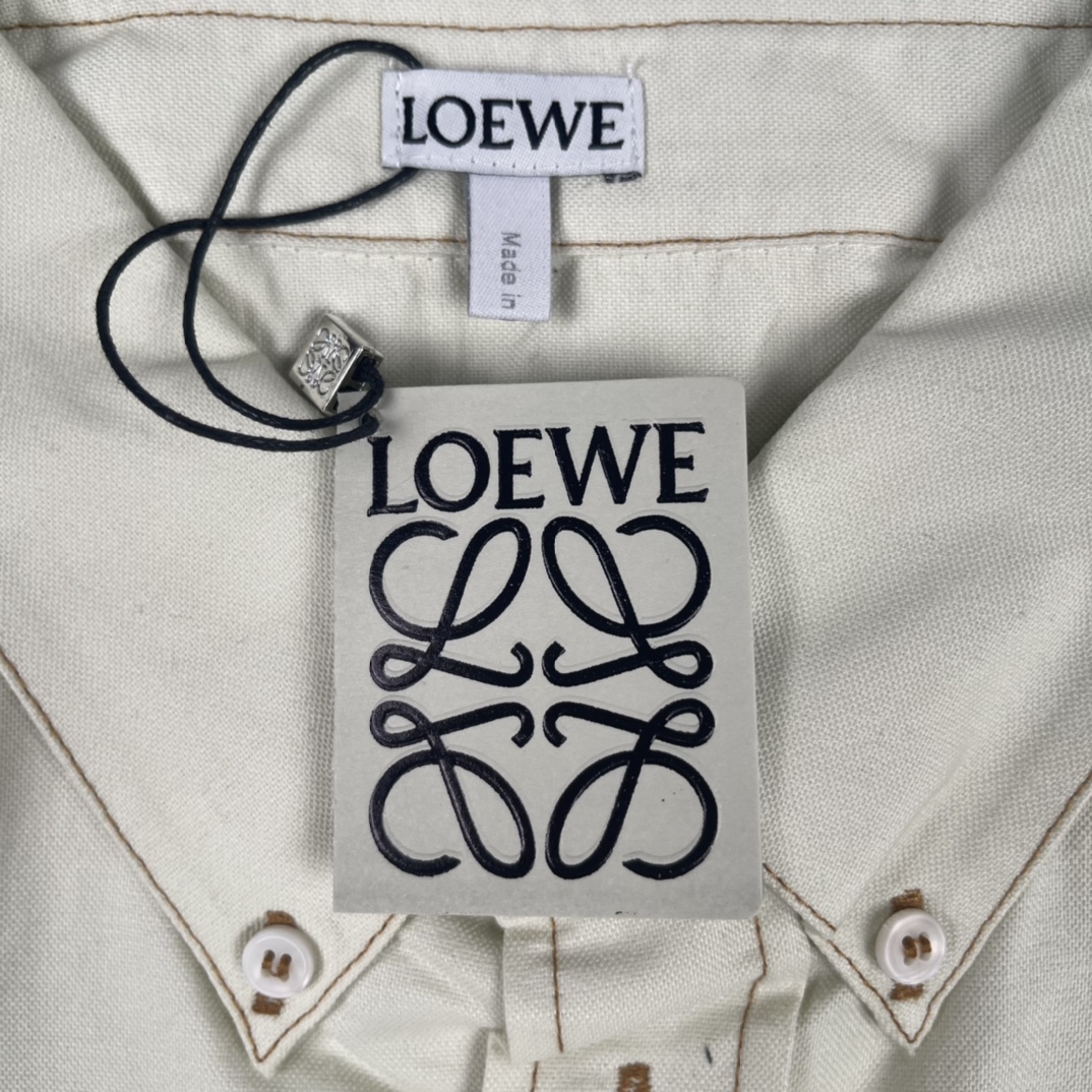 Loewe/罗意威 22Fw 口袋花标刺绣长袖衬衫外套-GDF档口-潮流干货