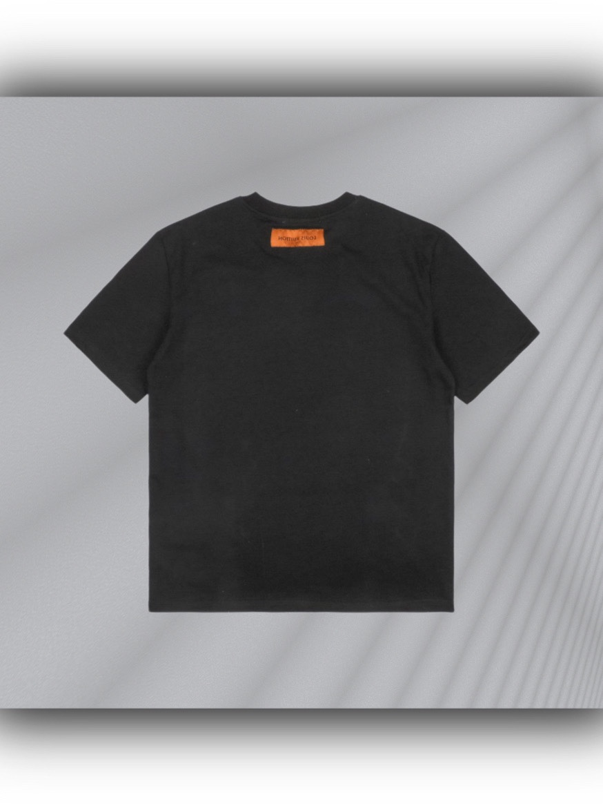 lv 23ss 渐变霓虹线条字母印花短袖-GDF档口-潮流干货