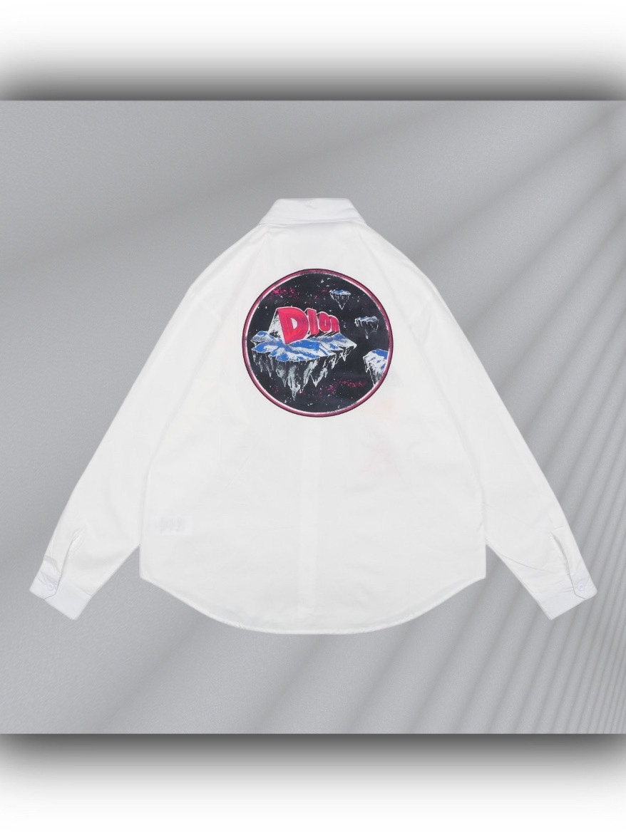 Dior/迪奥 23ss 太空主题印花长袖衬衫-GDF档口-潮流干货