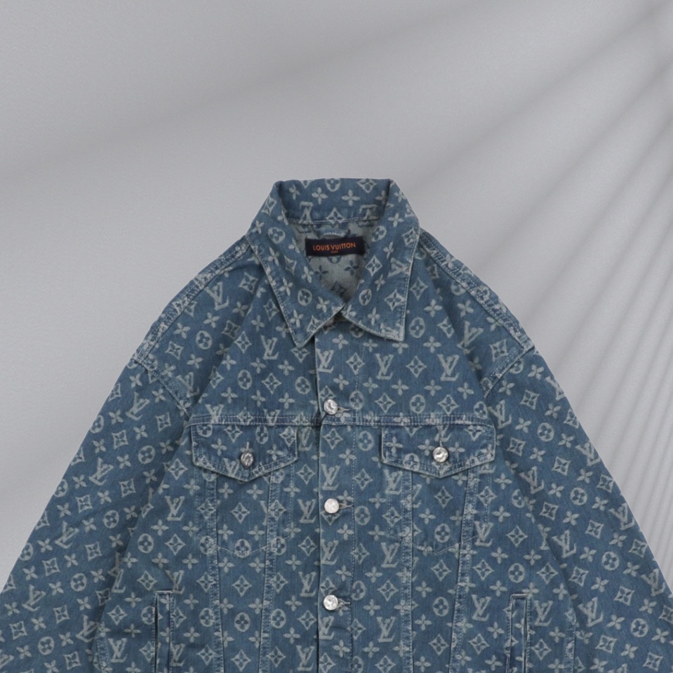 LV 23Fw 小熊歌手老花提花牛仔外套-GDF档口-潮流干货