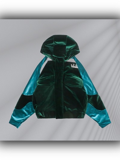 lv 22Fw 拼色天鹅绒连帽滑雪服外套-GDF档口-潮流干货