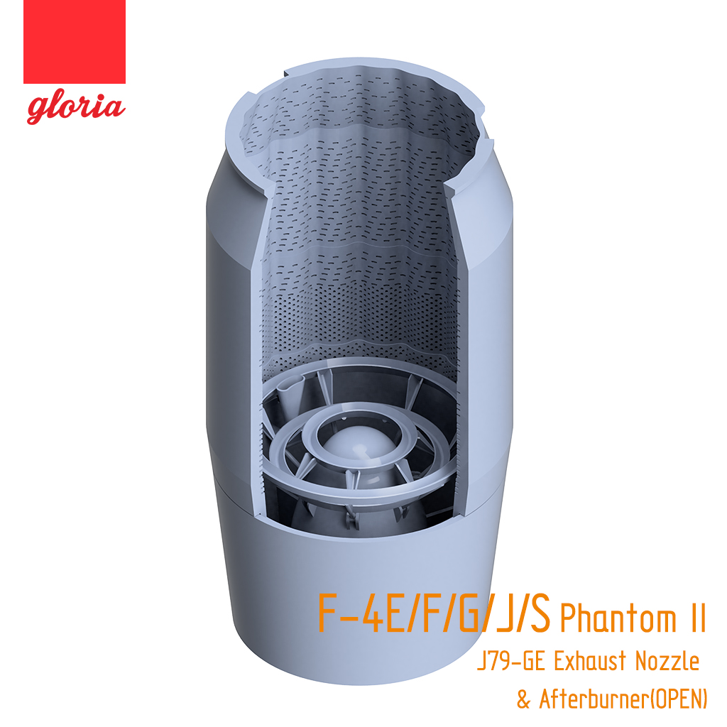 GR48004A F-4E/F/G/J/S J79-GE Exhaust Nozzle & Afterburner(OPEN)-企业官网