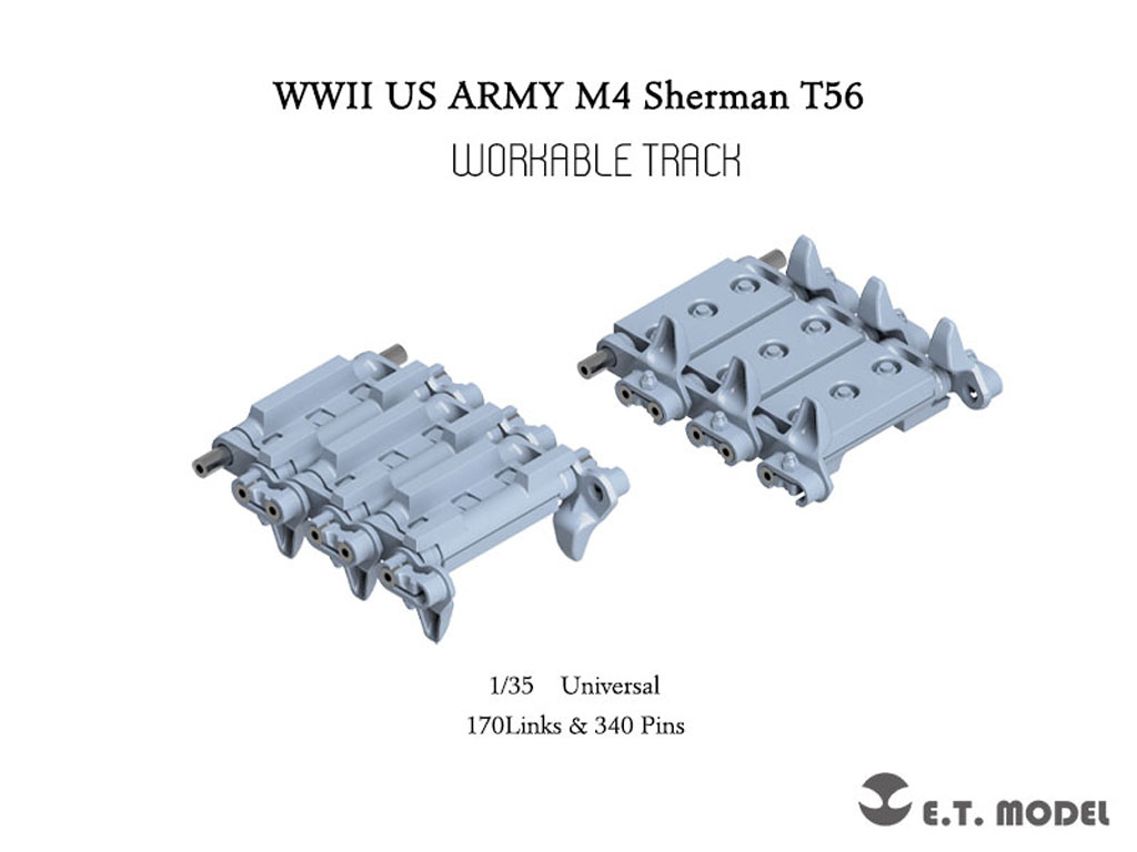 P35-088 WWII US ARMY M4 Sherman T56 Workable Track(3D Printed)-企业官网
