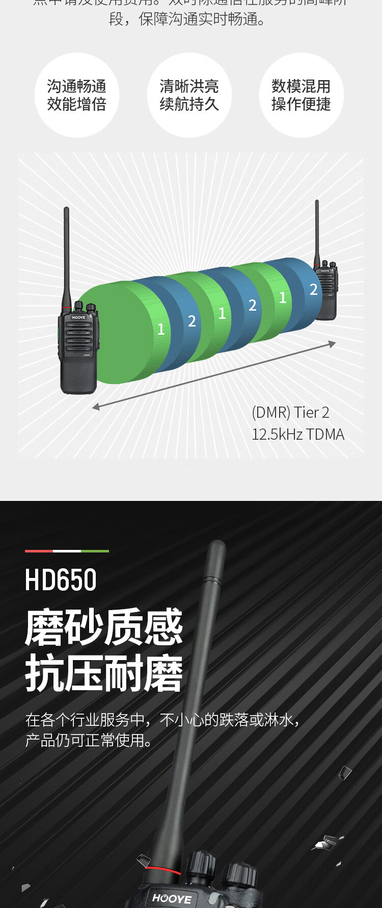 豪艺（HOOYE）HD650 数字对讲机-企业官网