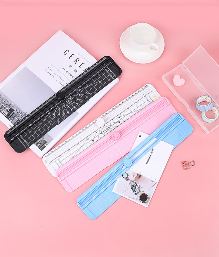 豪艺（HOOYE）小型裁纸刀便携切纸刀A4裁纸机裁切照片割纸刀裁剪器5803粉-企业官网