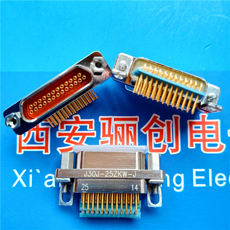 J30J-25ZKW-J微矩形连接器 接插件公母头 插头插座弯针-西安骊创电子科技有限公司